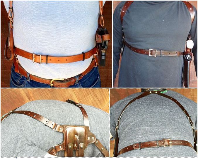 Double Gun Horizontal Shoulder Holster